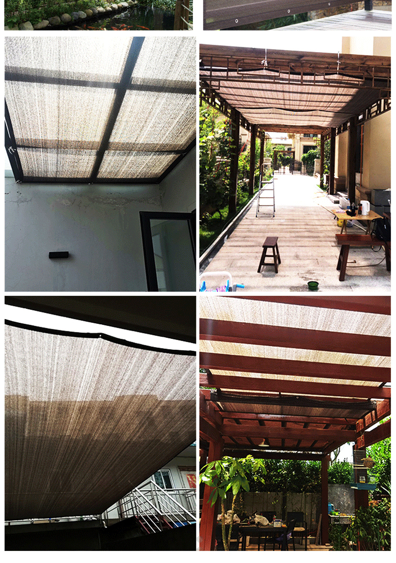 Brown Sunshade net shade sunshade outdoor waterproof sun shade net ...
