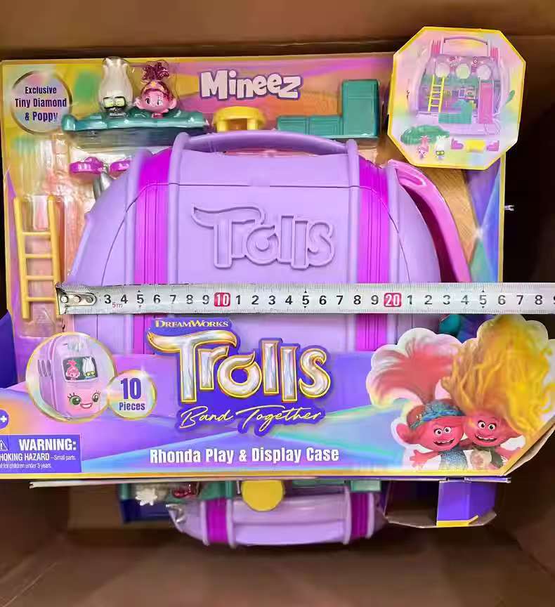 DREAMWORKS TROLLS Band Together Mineez 10 pc Rhonda Play & Display Case ...