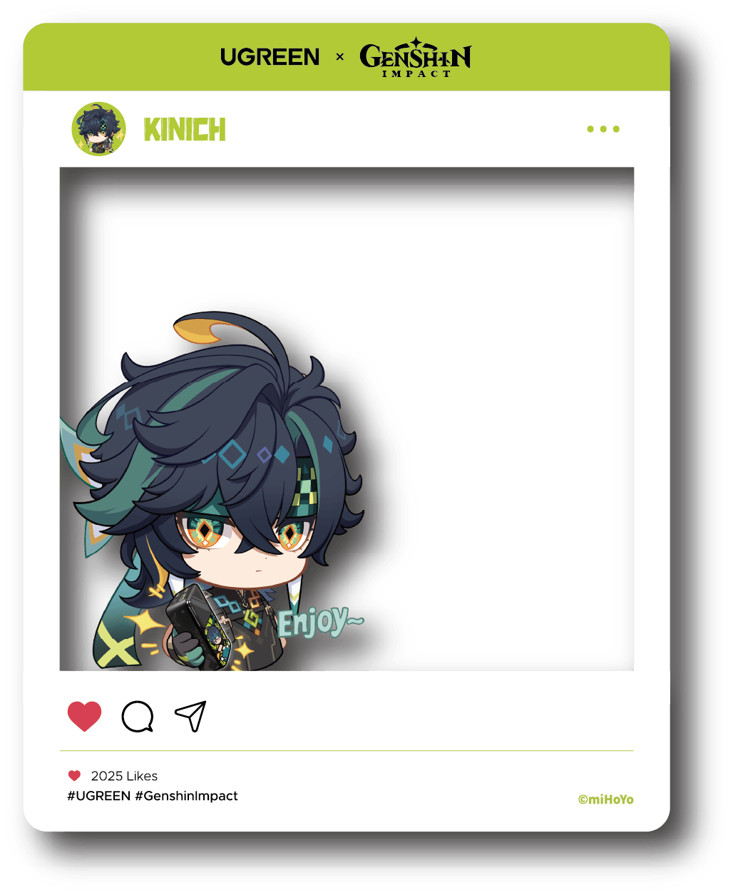 UGREEN Genshin Impact Kinich Transparent Card Keychain | Shopee Philippines