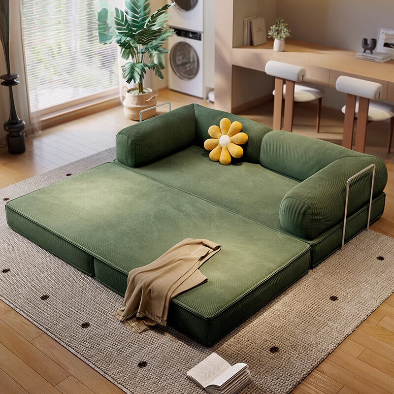 COD Dreame Modern simple full sponge vacuum compression roll package living room block sofa ...