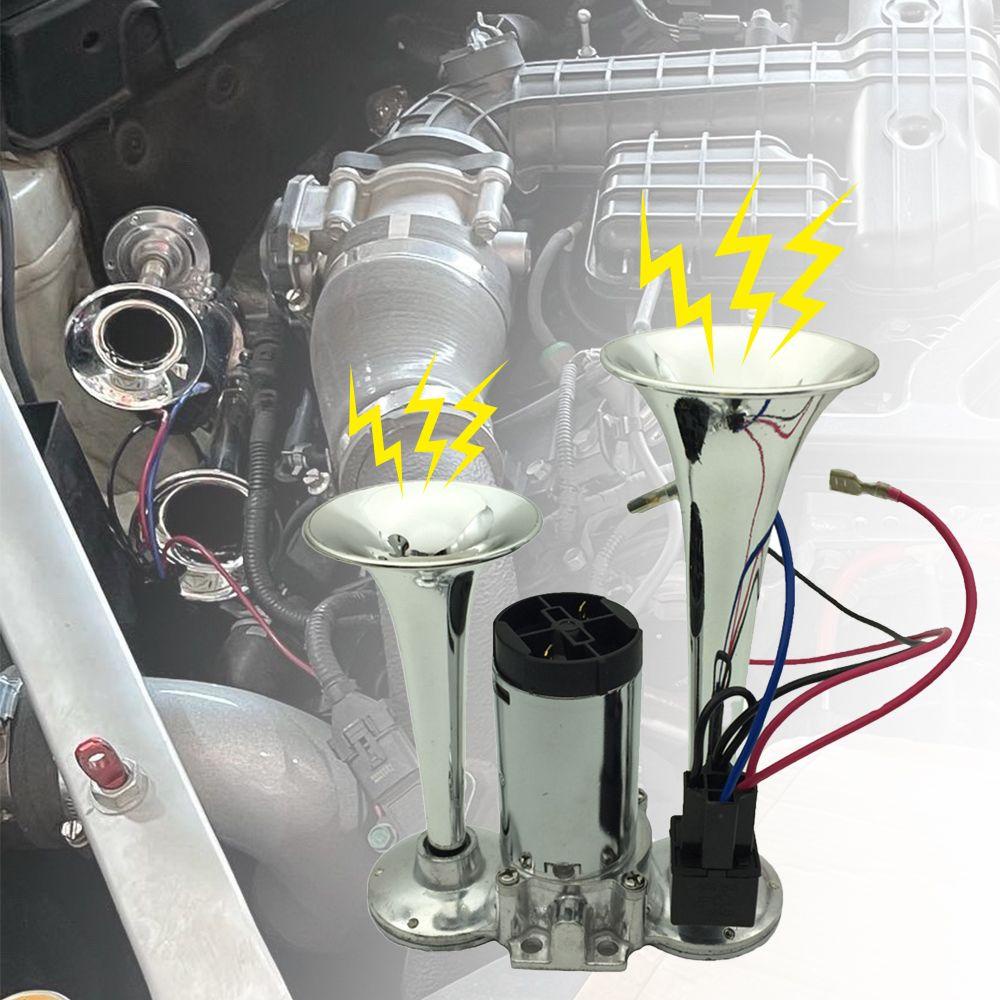 12v Super Loud Integrated Dual-Pipe Air Horn Modification, Engineering ...