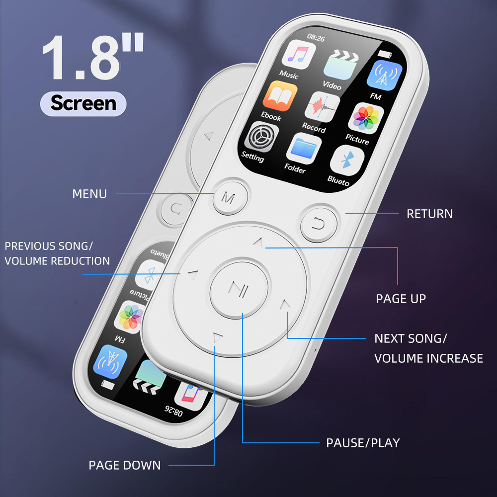 MP3/MP4 Music Player Electronic FM Radio 2-inch High-definition Screen ...