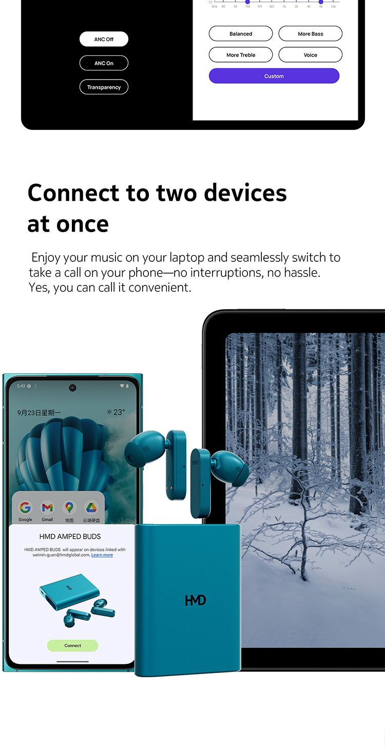 NEW HMD Amped Buds: World's 1st Reverse Wireless/Wired Dual-Mode ...