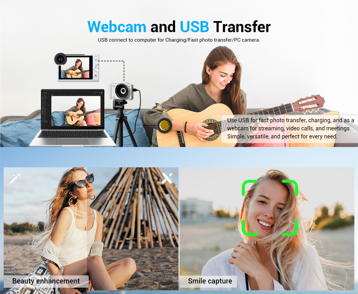 VETEK 10 Digital Camera 4K 75MP 2.8-Inch Touch Screen With Dual Lens ...