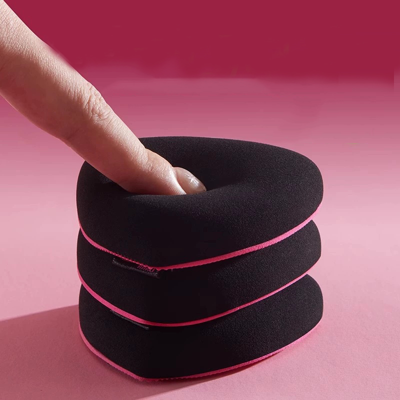 1pc Lishu I Love Me Pink Black Pineapple Powder Puff Dry and Wet Dual ...