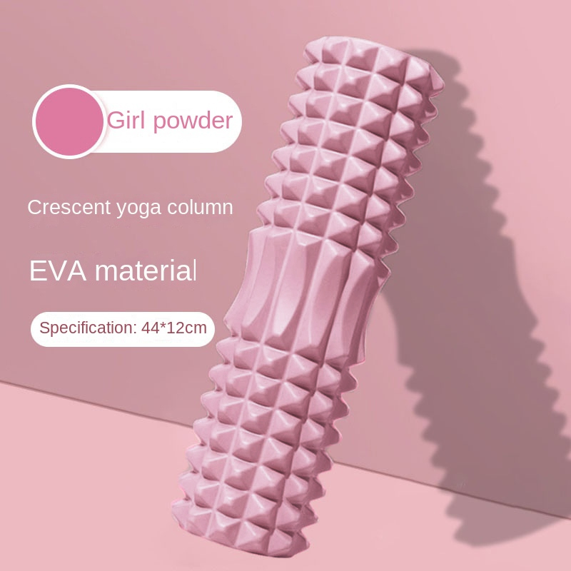 EVA foam axis yoga column crescent hollow fitness yoga foam roller ...