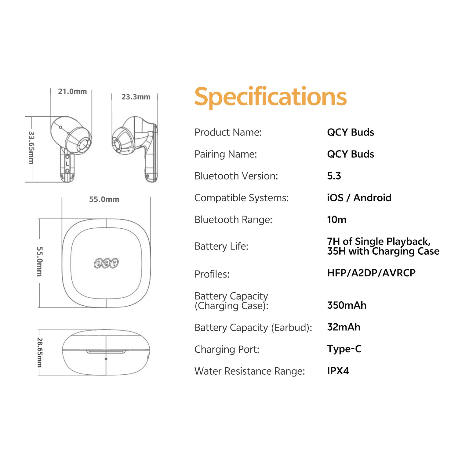 QCY Buds丨T43 Wireless Bluetooth Earbuds | Shopee Philippines