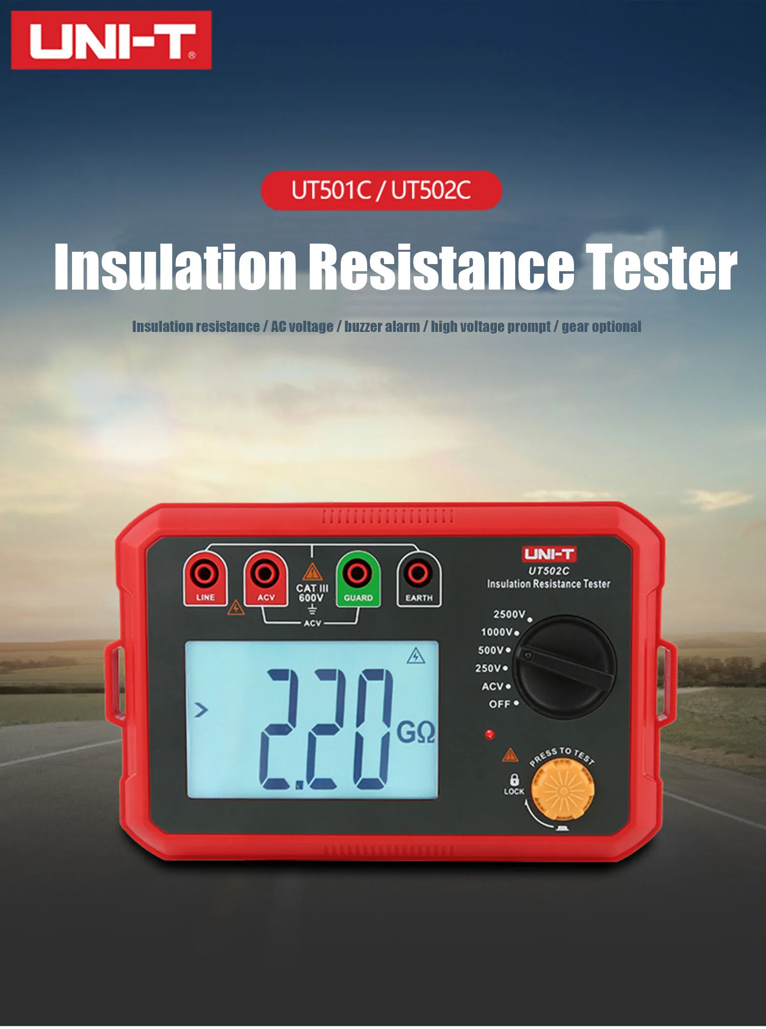 UNI-T UT501C 502C Digital Megohmmeter 2500V Insulation Resistance ...