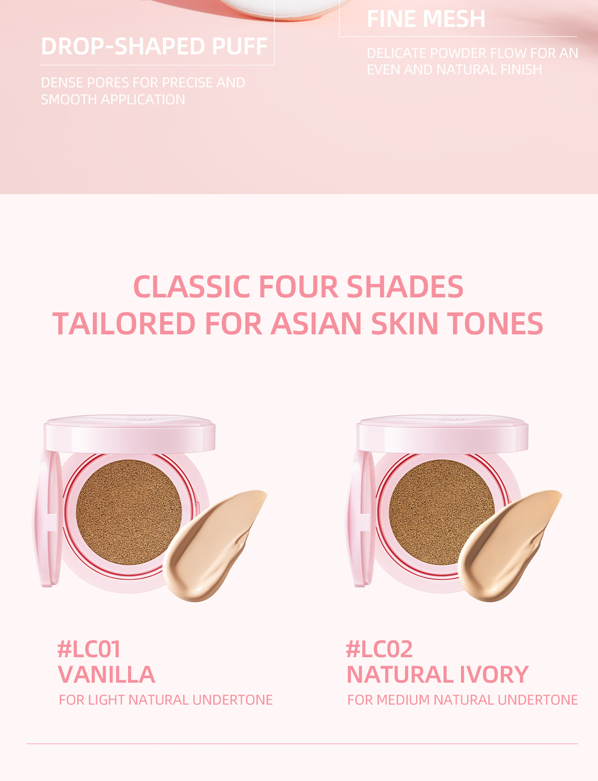 JMCY BB&CC Cream Full Cover Perfect Cushion Foundation Waterproof ...