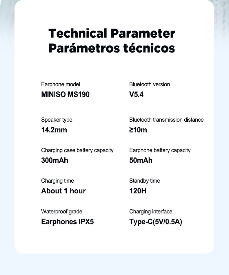 MINISO MS190 Al Smart Real-Time Translation Open Ear Wireless Earphone ...