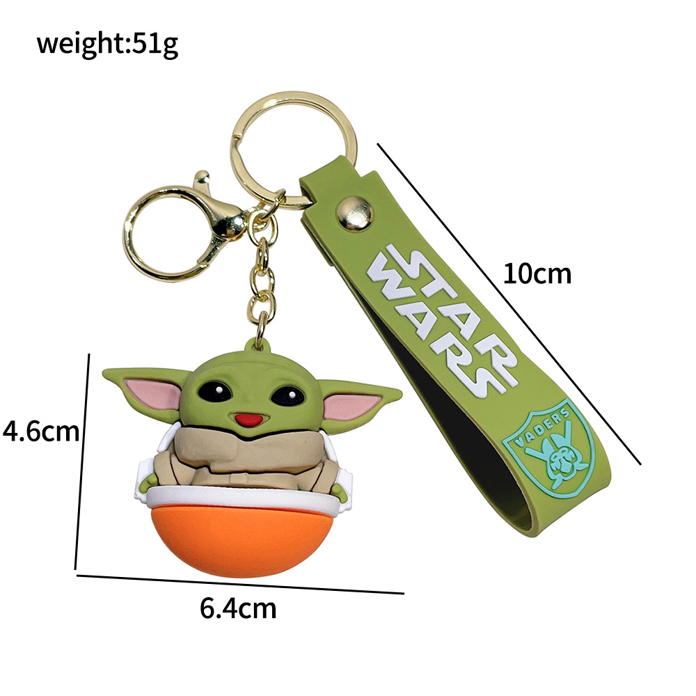 Cartoon Star Wars Baby Yoda Doll Keychain Yoda Figure Backpack Pendant ...