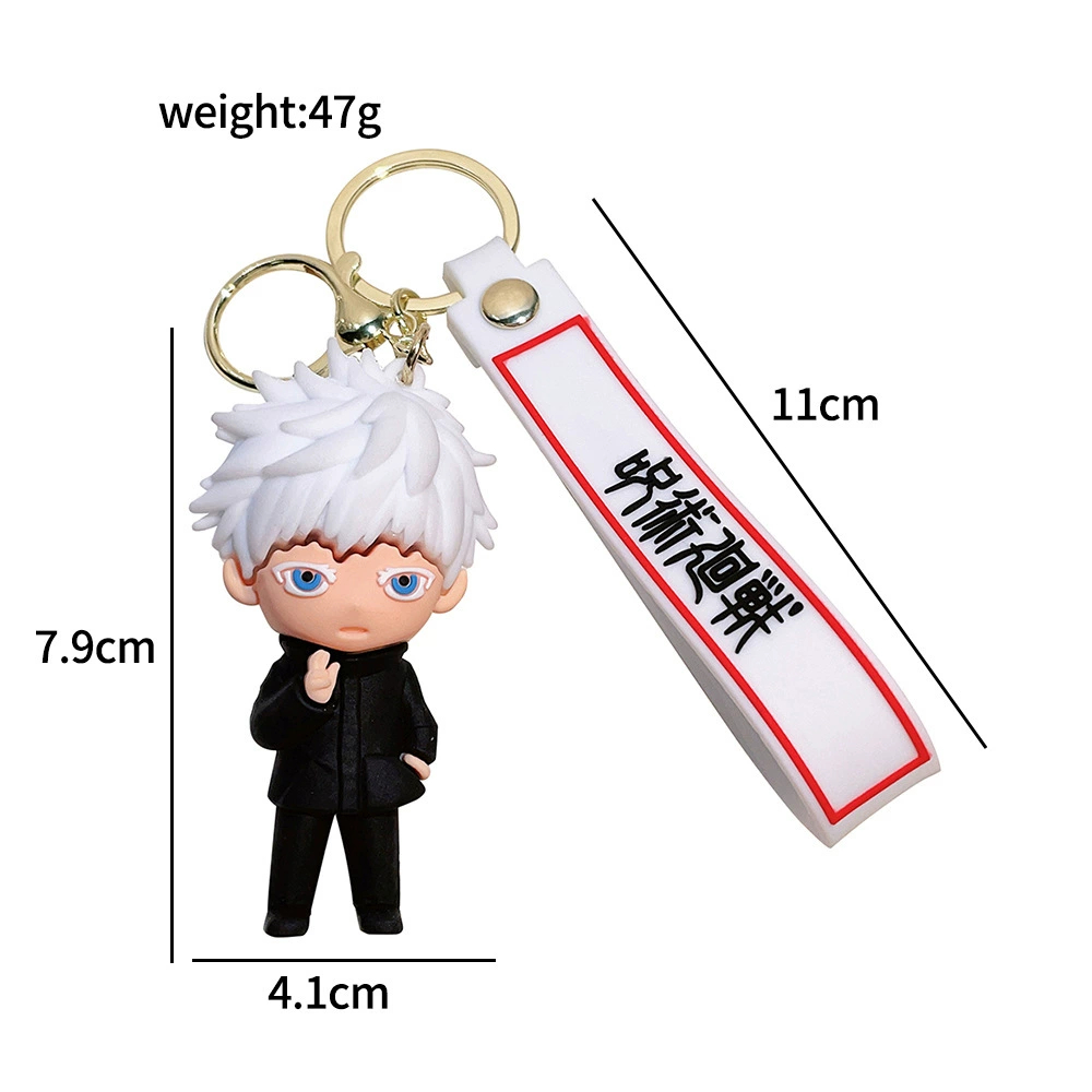 New Cartoon Anime Jujutsu Kaisen Doll Keychain Gojo Satoru Kuroe Doll ...