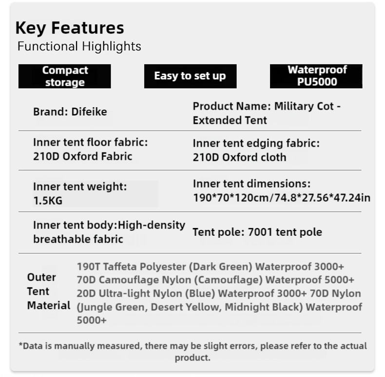 Defthike Marching Bed Tent Extension Tent Can Be Spliced Outdoor ...