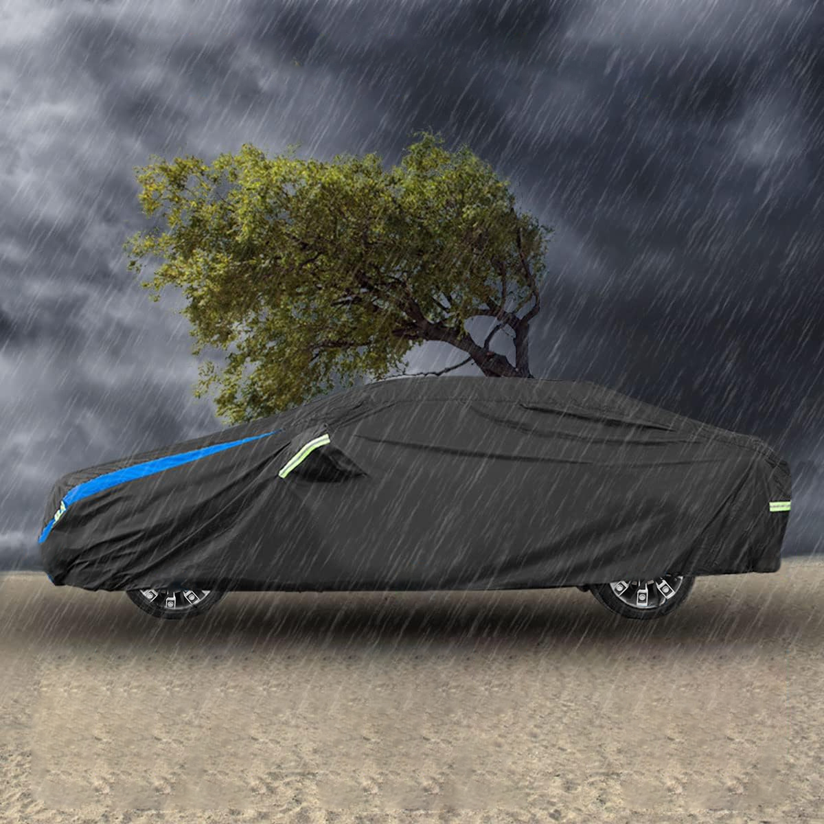 SuperAuto 3 Layers Car Cover Waterproof For Hatchback Sedan SUV MPV ...