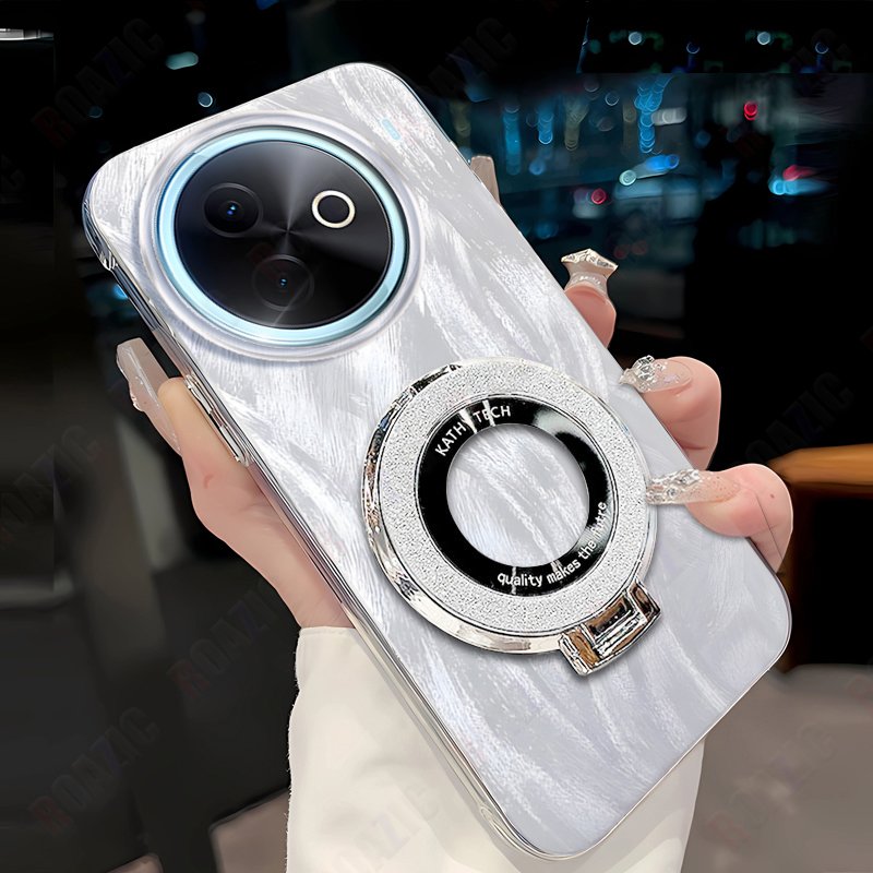 Compatible For VIVO Y39 5G Phone Case Ring Holder Shockproof Feather ...