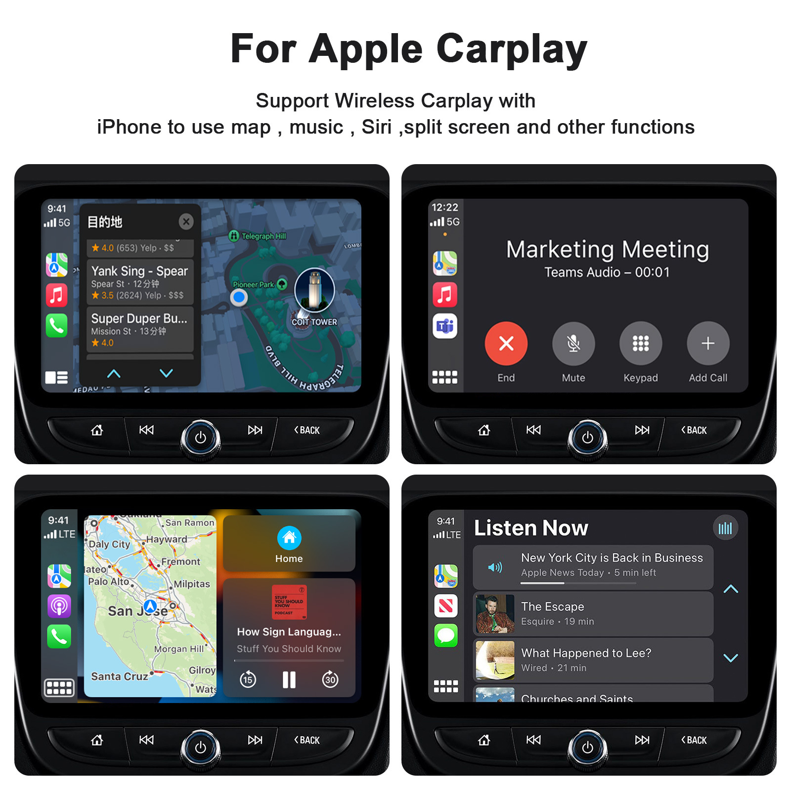 FEINODI Wireless CarPlay/Android Auto adapter ay nagko-convert na wired ...