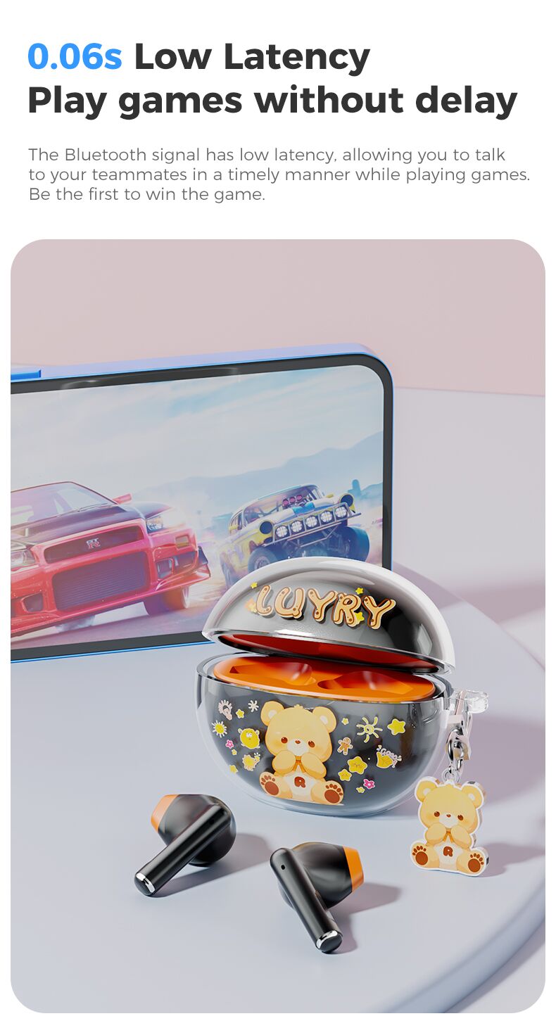 【Freebies】Realfit F2 TWS Bluetooth Earphone Cute Cartoon Case Mini ...