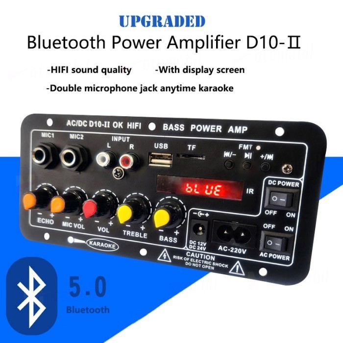 8-12 Inch Speaker 220V 12V 24V Digital Bluetooth Stereo Amplifier Board ...