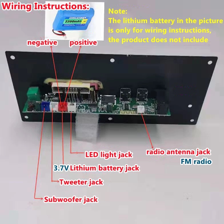 Car 3.7v subwoofer High power hifi bass bluetooth Amplifier board ...