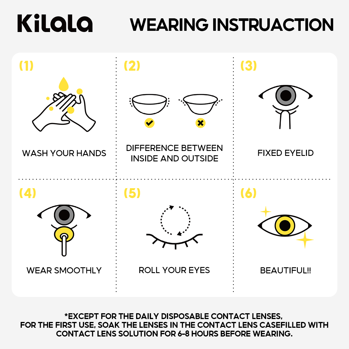 Kilala 6-Month Disposable Colored Contact Lenses Soft Island Pearl Blue ...