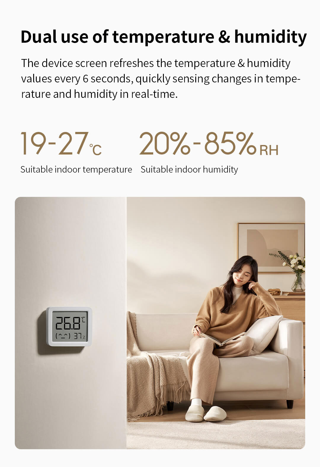 Mijia Smart Temperature and Humidity Meter 3 Mini High Precision ...