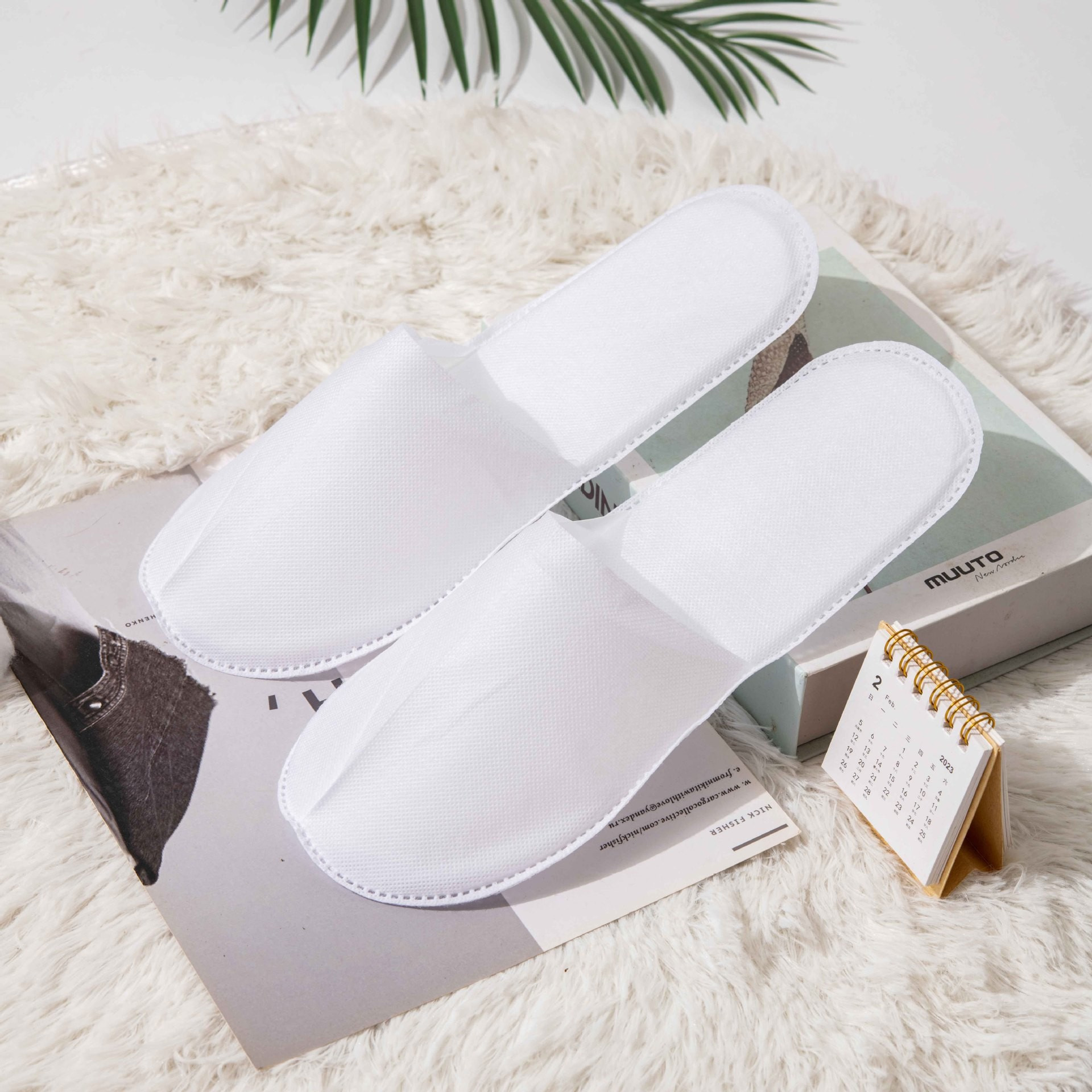 COD Towelling Open Closed Toe Hotel Slipper Spa Shoes Disposable ...
