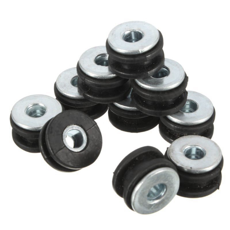 10 pieces of motorcycle side cover rubber gasket combination set bolts ...