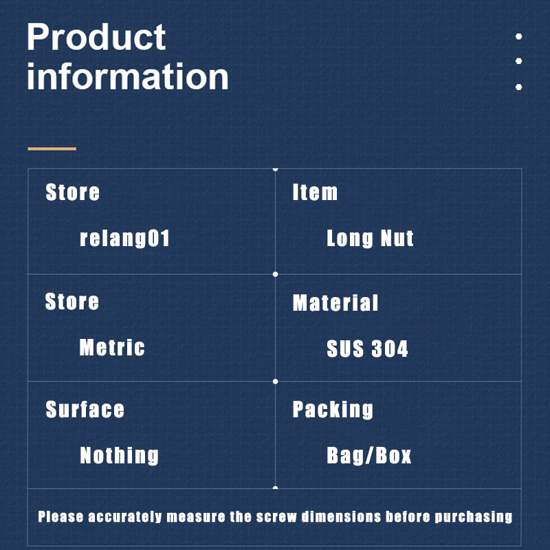 [RL] Connector Long Nut Connect Dowel Pin Internal Threaded Tube Joiner ...