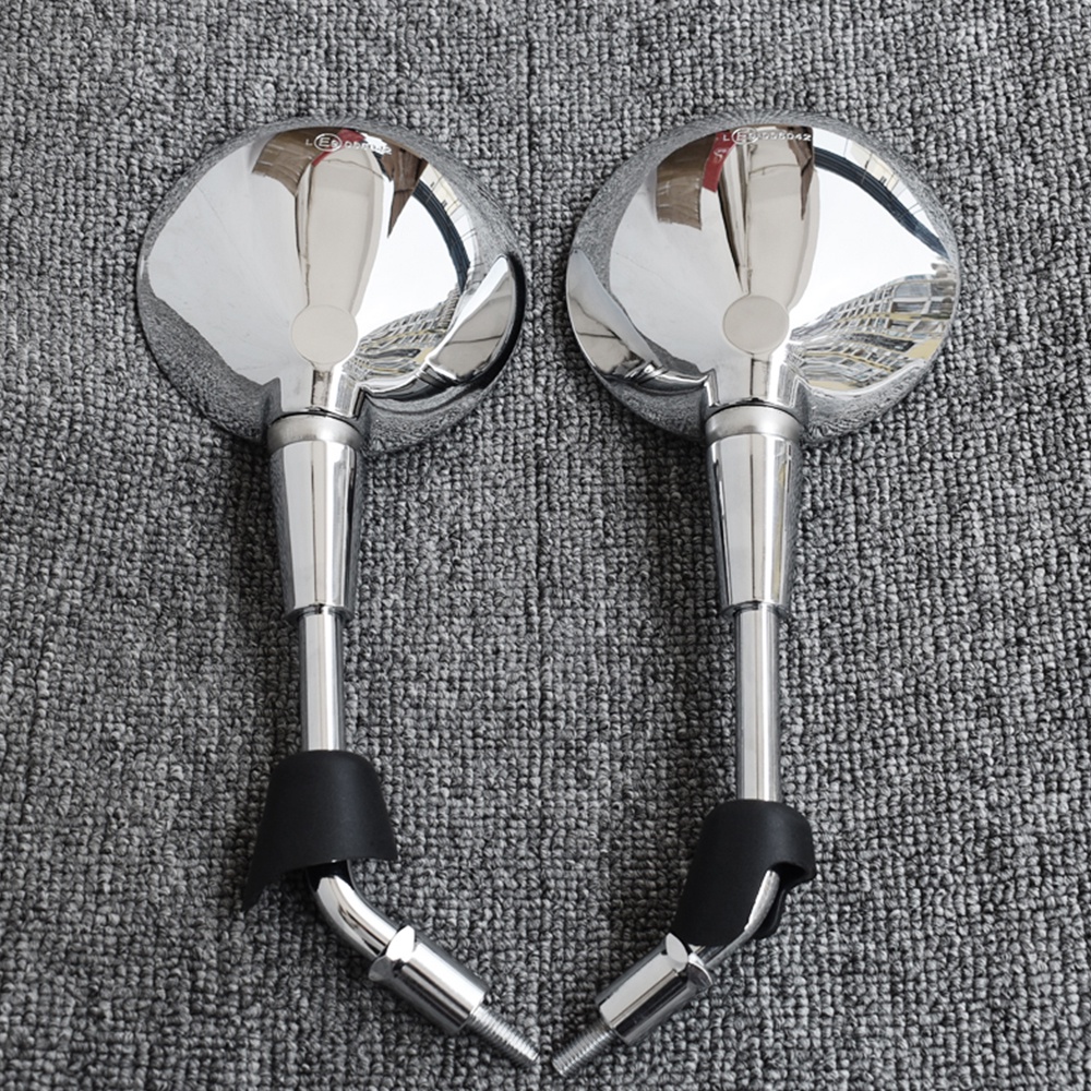 Motorcycle short-quality accessories Short pole Rearview Mirrors Chrome ...