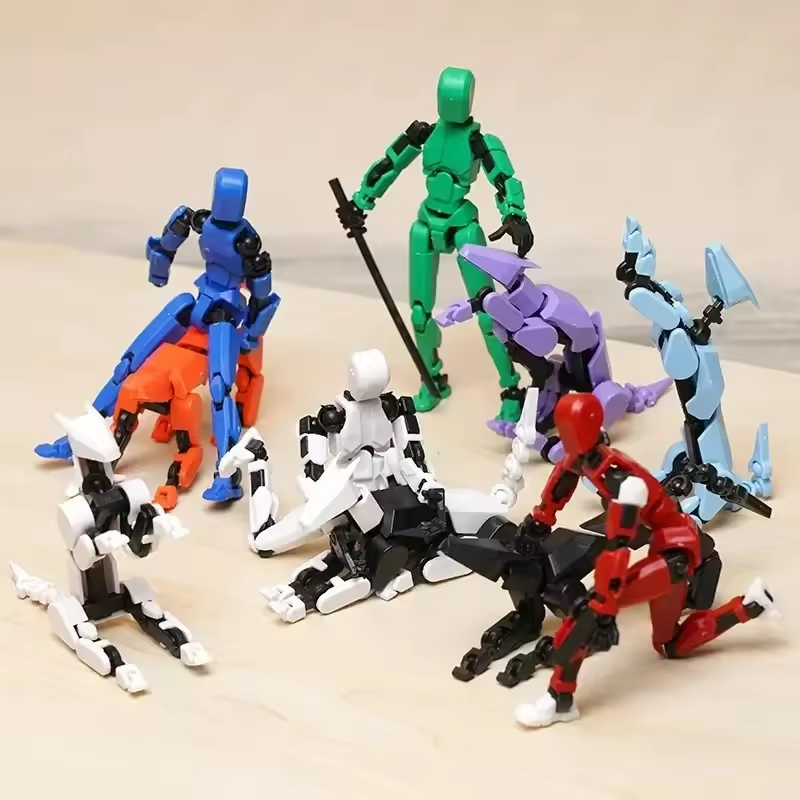 Lucky 13 Action Figure Multi Jointed Movable Robot Toy 3D Dummy 13 ...