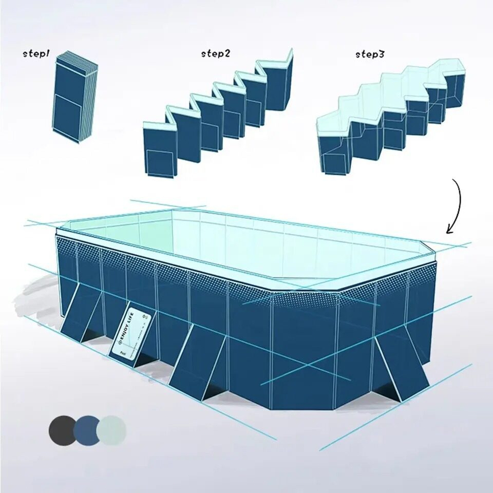 Foldable Swimming Pool For Kids Air Pump 10FT Famirly Swimming Pool Big ...