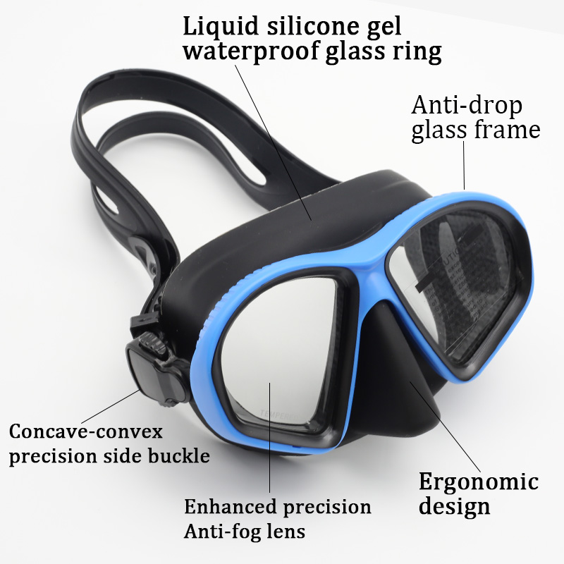 Mirror Lens Diving Mask Professional Snorkeling Set with Anti-Fog ...