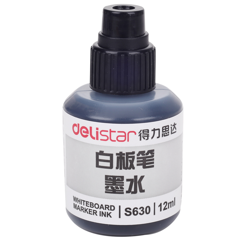 Deli 12ML Whiteboard Ink Quick Drying Whiteboard Pen Ink Black/Red/Blue ...