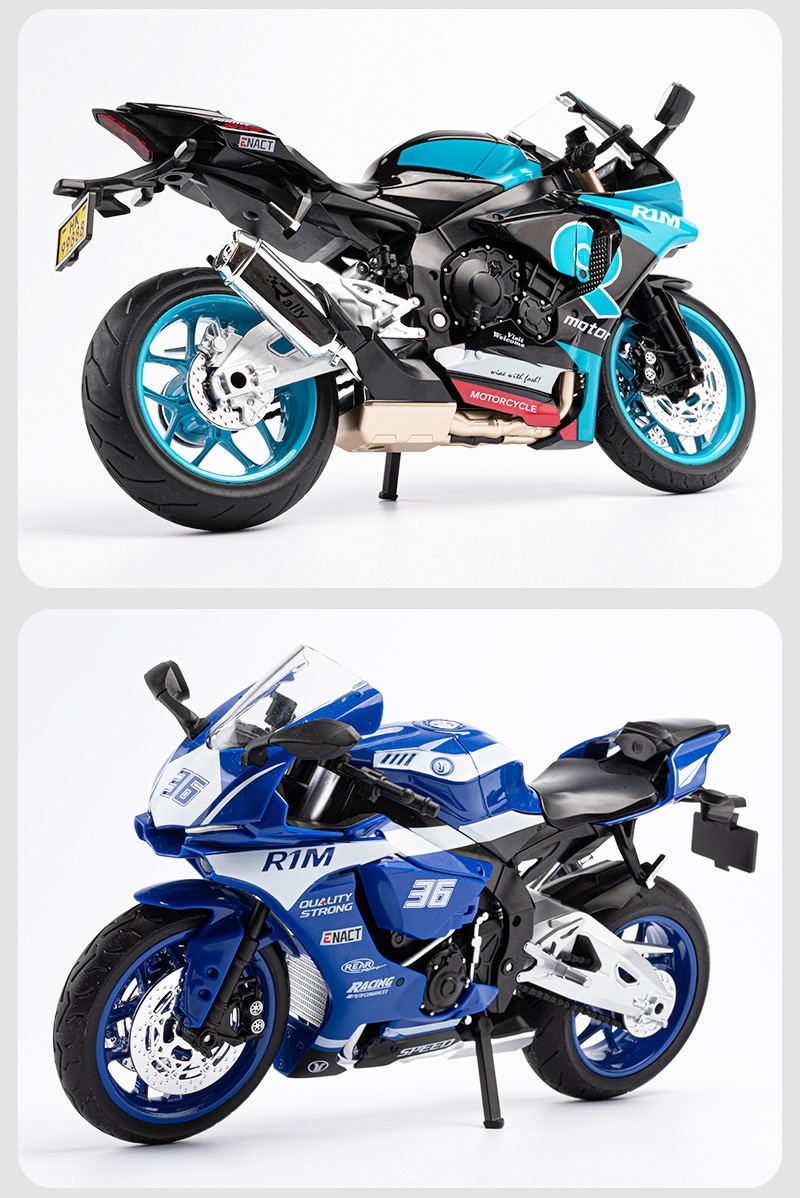 1:9 Scale Yamaha R1M Alloy Motorcycle Model Diecast Car Sound Light ...
