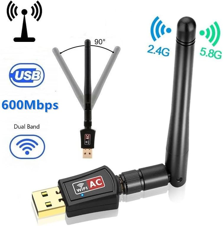 Trendy New 600Mbps Dual Band 2.4G+5GHz Wireless WiFi Adapter 802.11AC ...