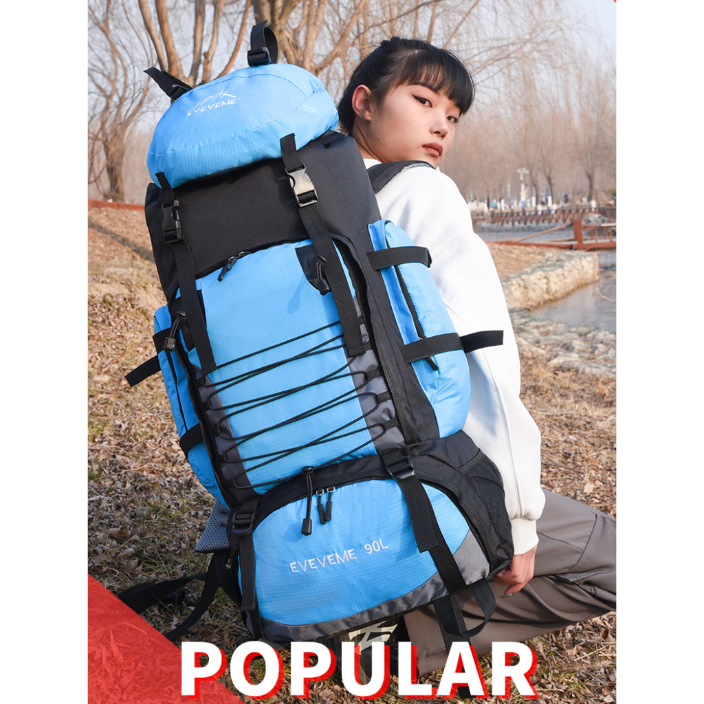 COD 90L hiking backpack waterproof outdoor sports camping bag travel ...