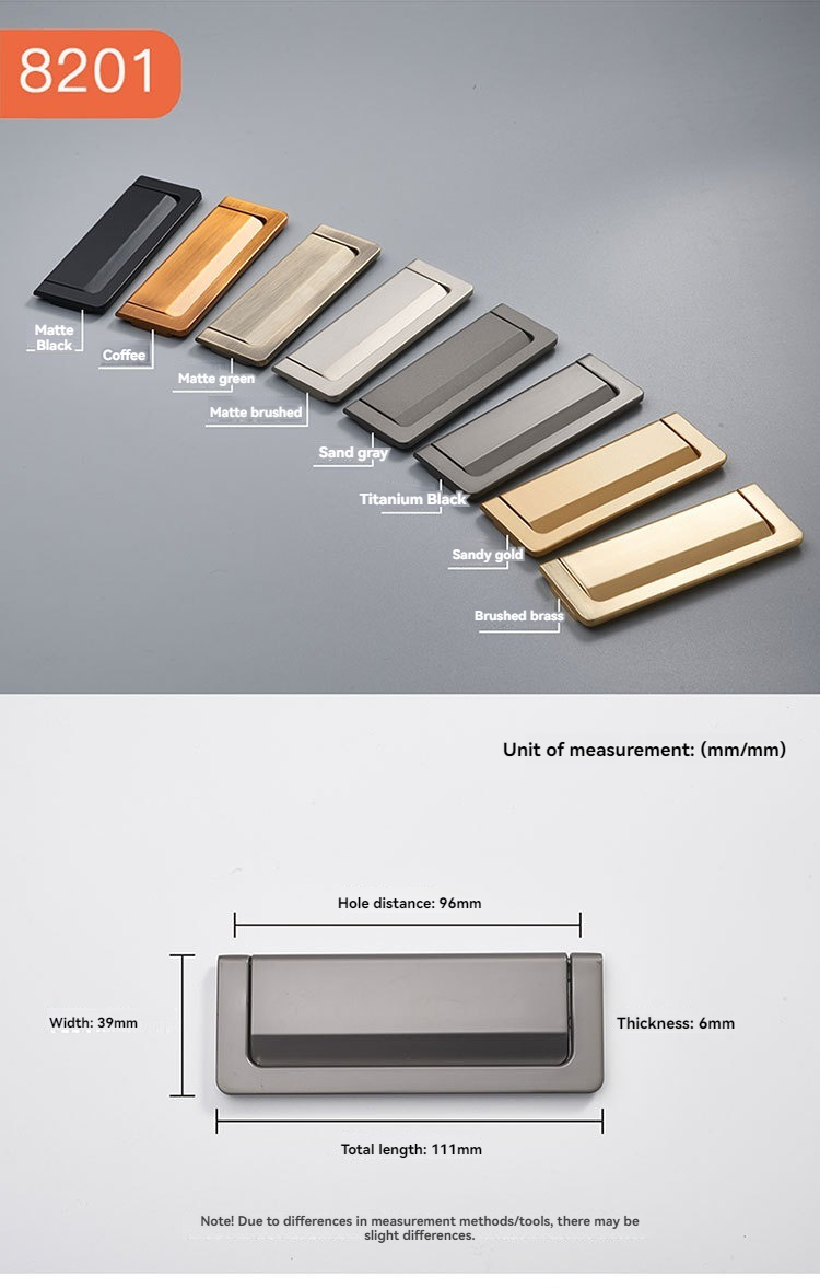 Aluminum alloy hidden handle Cabinet handle Drawer handle Invisible ...