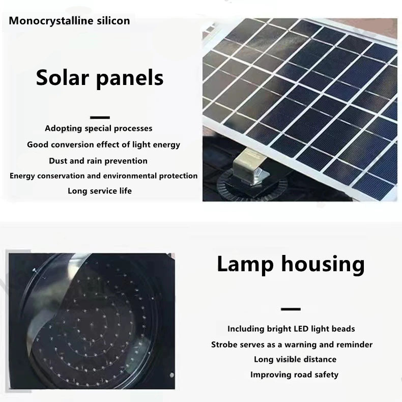 COD Wireless Solar Traffic Light Security Led Traffic Solar Powered ...
