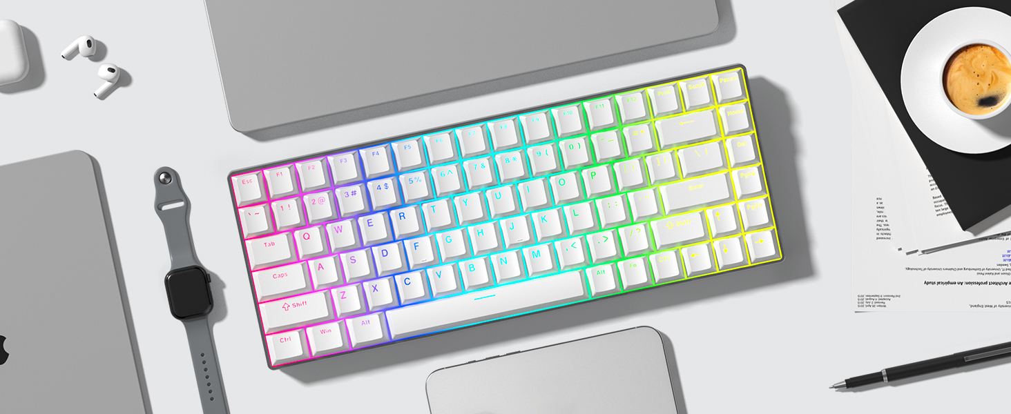 Womier Cherry Profile Key Caps Shine Through PBT Custom Doubleshot Caps ...