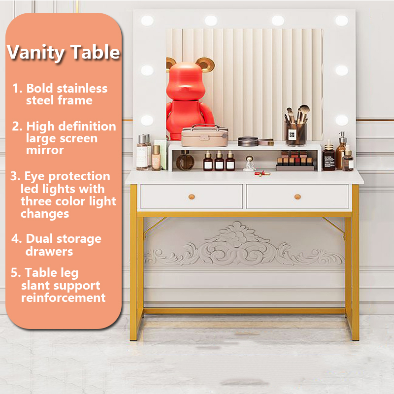 Vanity Table With Mirror Dressing Table Vanity Mirror With Lights ...
