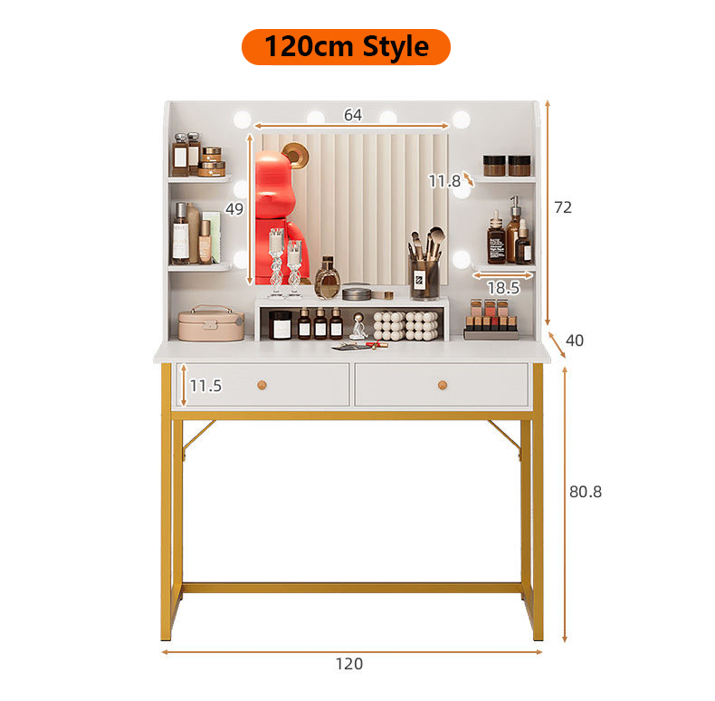 Vanity Table With Mirror Luxury Dressing Table Vanity Mirror With Light ...