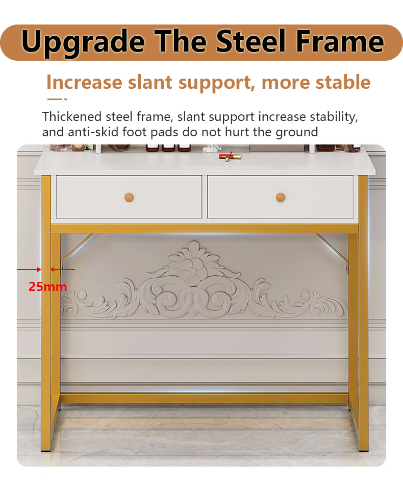 Vanity Table With Mirror Luxury Dressing Table Vanity Mirror With Light ...