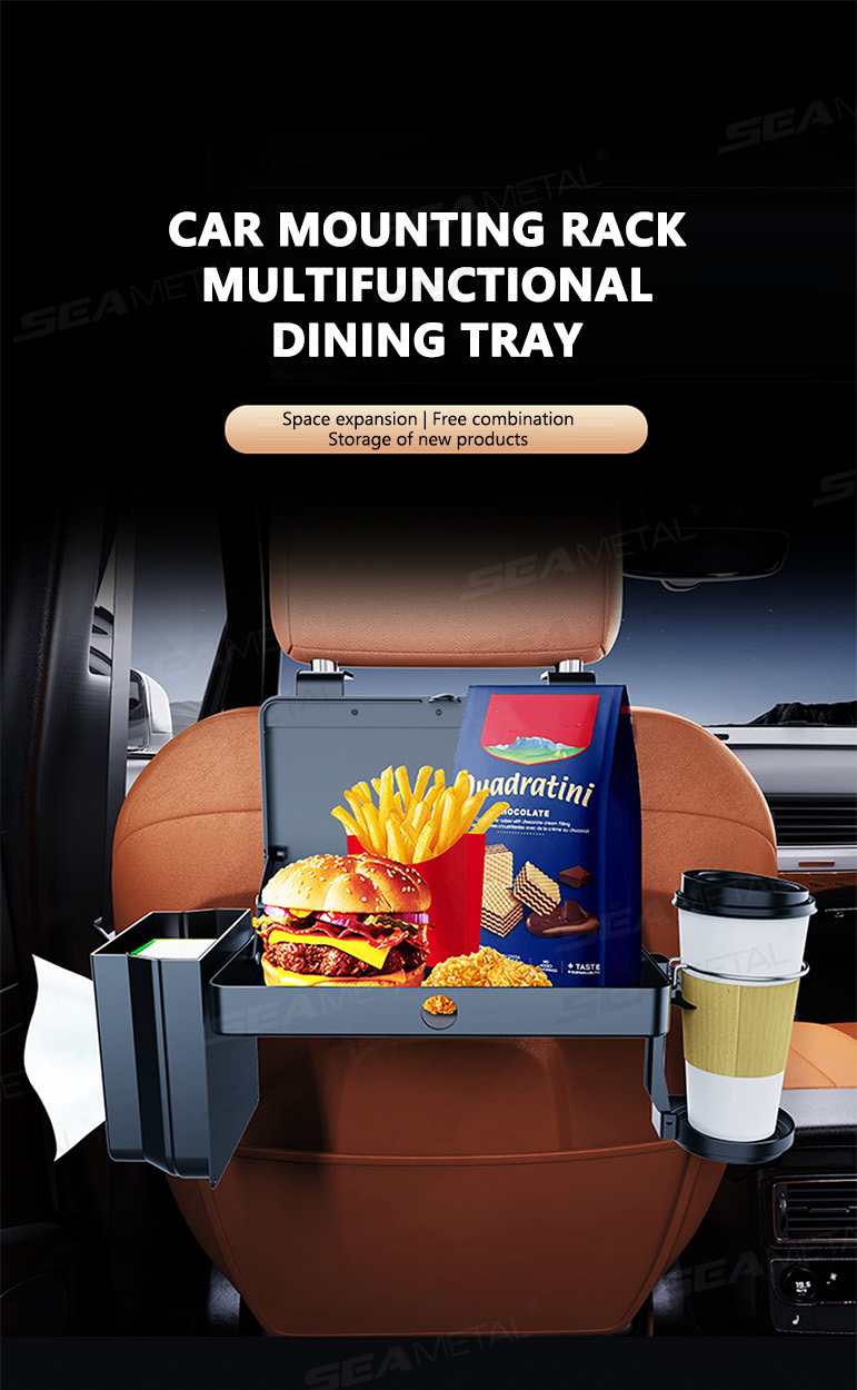SEAMETAL Car Rear Table Small Folding Dining Table Universal Rear Seat ...