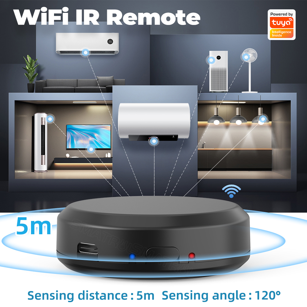 SMATRUL Smart IR Remote Control WiFi IR Blaster Controller Universal ...