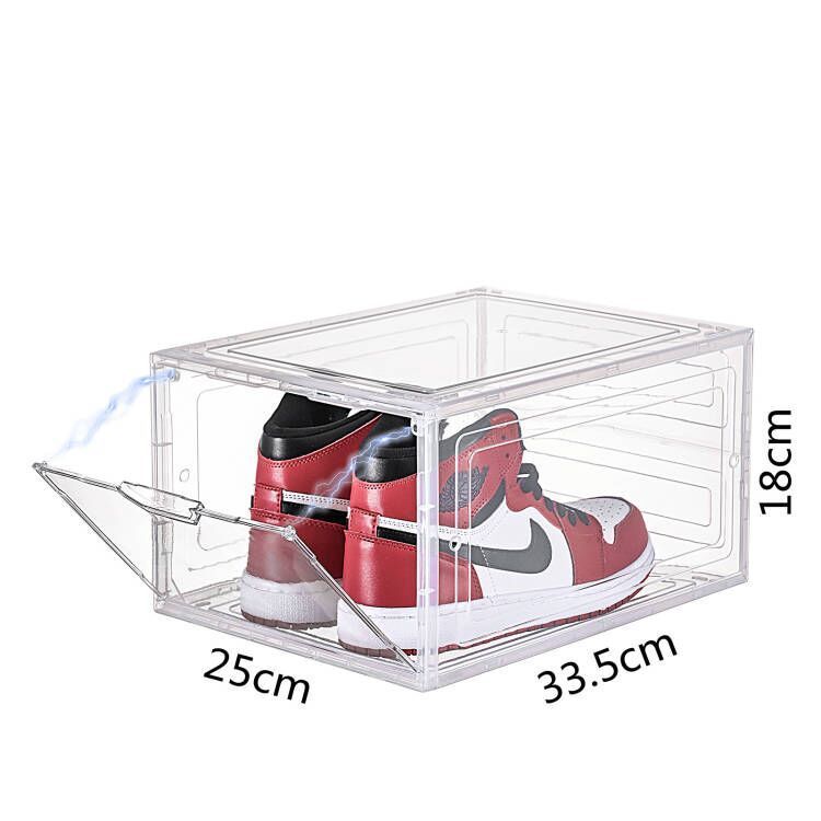 Buy 1Take 1 Acrylic shoe box Magnetic side drop shoe box Stackable ...