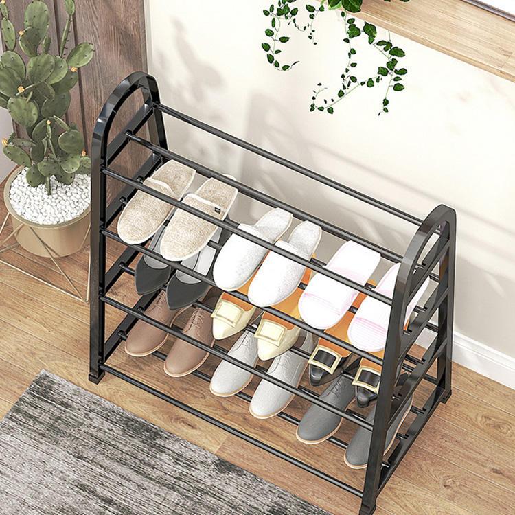 Foldable 5-Layer Shoe Rack | Stainless Steel Stackable Shoe Organizer ...