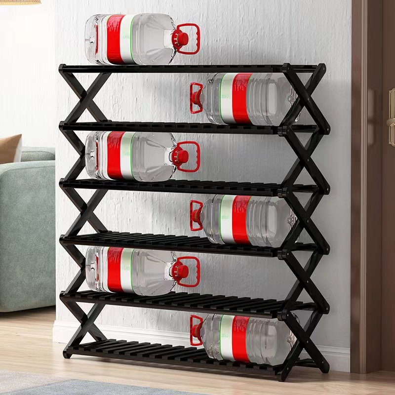 Foldable 5-Layer Shoe Rack | Stainless Steel Stackable Shoe Organizer ...