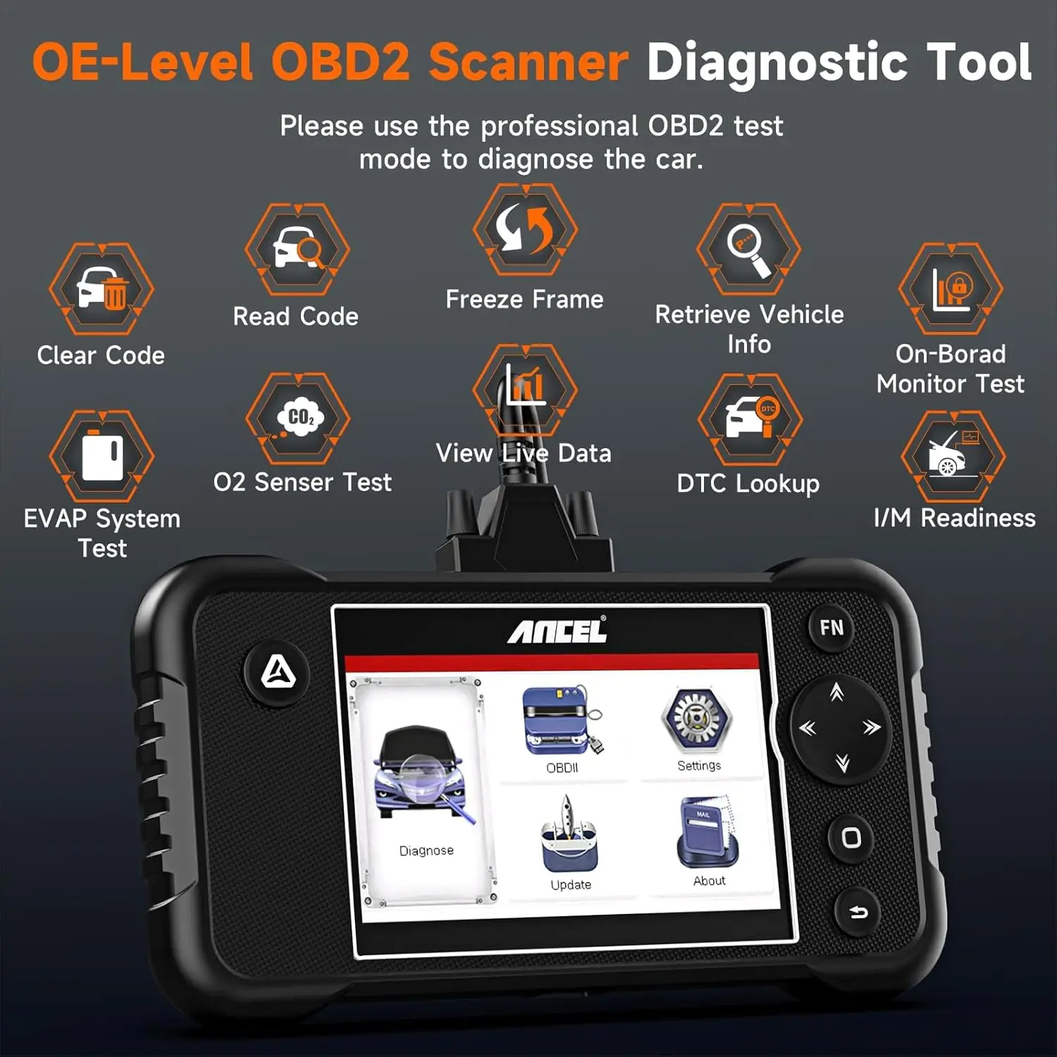 Ancel FX3000 Elite Automotive Enhanced OBD2 Scanner Engine Transmission ...