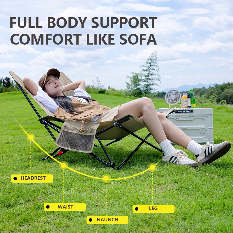 Foldable Shell Stool Reclining Camping Chair Rest Folding Recliner ...