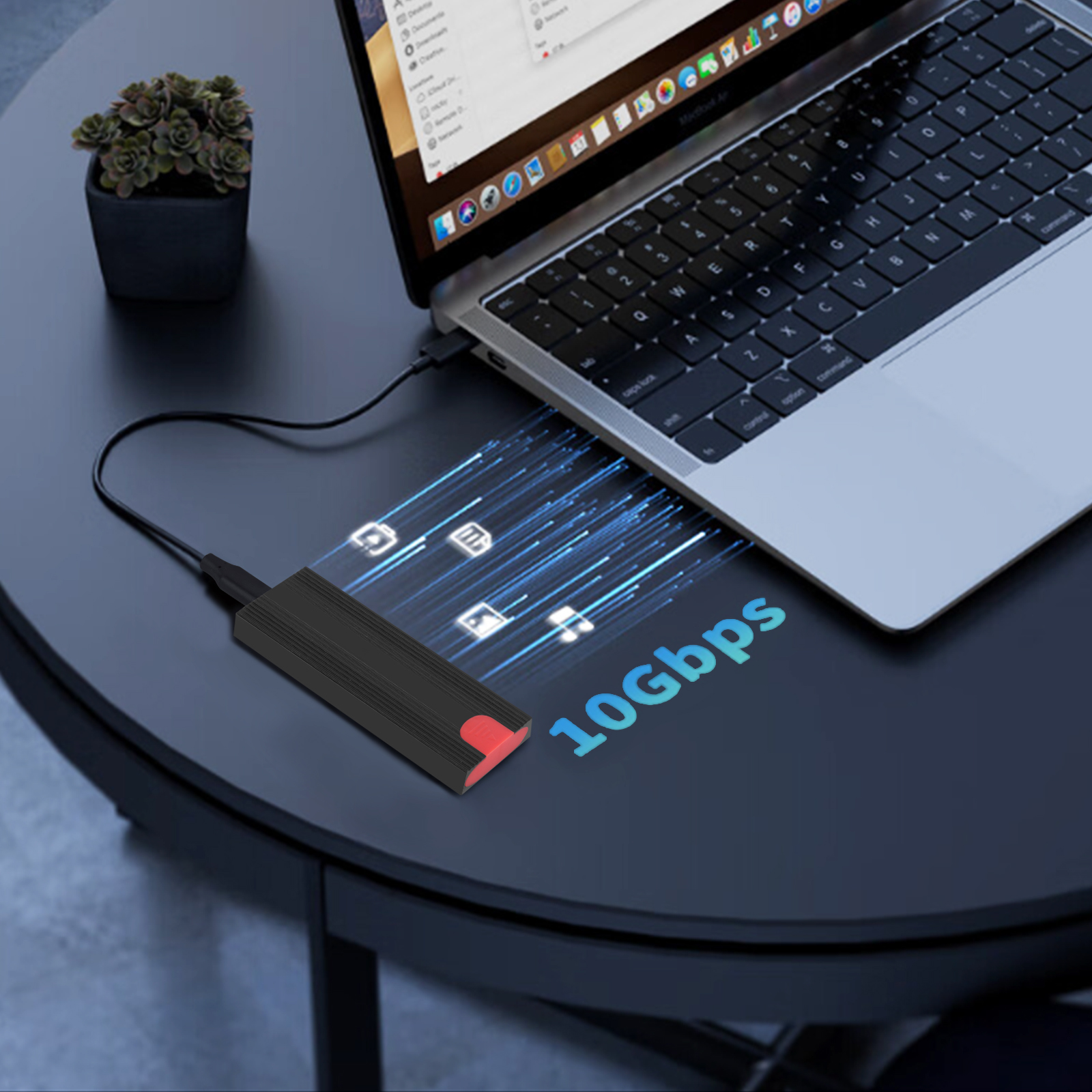 GUDGA M.2 SSD Case Dual Protocol M.2 NVMe/NGFF SSD Case 10Gbps USB3.1 ...